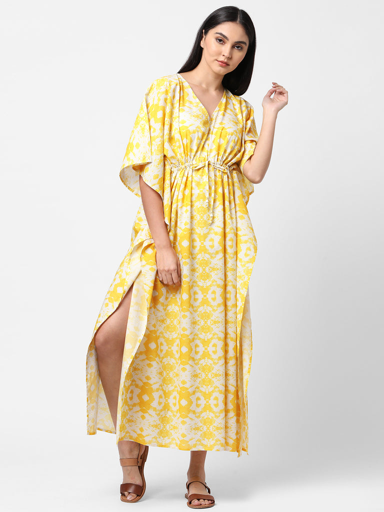 SUNSHINE- LONG KAFTAN – Esha Lal Swimwear